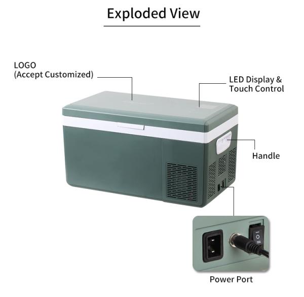 Quality Low Noise 40L Portable Mini Freezer COMPRESSOR Refrigeration Type for Camping for sale