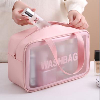 China Women Portable Travel Wash Bag Female Transparent Waterproof Makeup Storage Pouch Large Capacity Cosmetic Organizer Beauty Case for sale