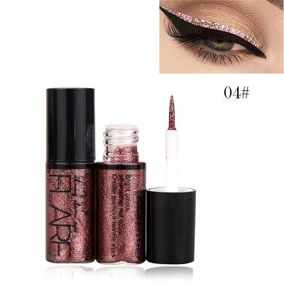 China New Professional Shiny Eye Liners Cosmetics for Women Pigment Silver Rose Gold Color Liquid Glitter Eyeliner for sale
