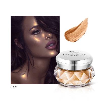 China Face Highlighter Jelly Gel Mermaid Eyeshadow Glow Body Glitter Festival Makeup iluminador Gold Liquid Highlighter Pink Bronzer for sale
