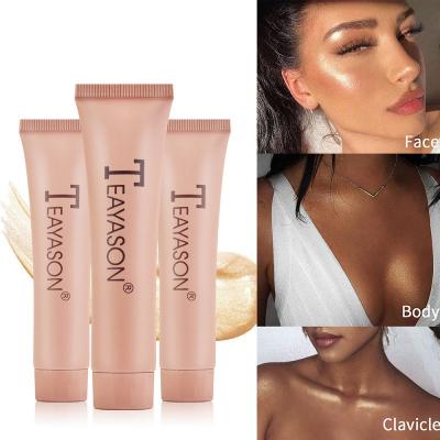 China Liquid High Gloss Gel Wheat Complexion Brighten Waterproof Shimmer Body Leg Clavicle Diamond Facial Highlighter Makeup for sale