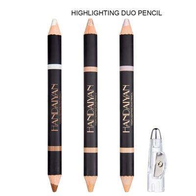 China Makeup Waterproof Repair And Brighten Double Head Highlight Concealer Contouring Pencil for sale
