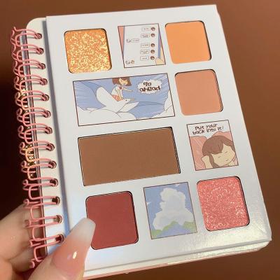 China New Diary Six-color Eyeshadow Pigment Diamond Shimmer Diary Eyeshadow Palette Matte Natural Modification Cosmetic Makeup for sale