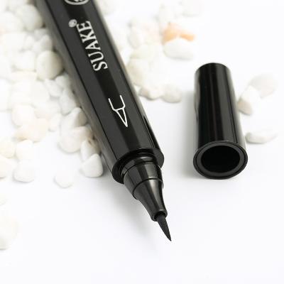 China Black Liquid Eyeliner Stamp Pen Delicate Waterproof Makeup Women Eye Liner Pencil for sale