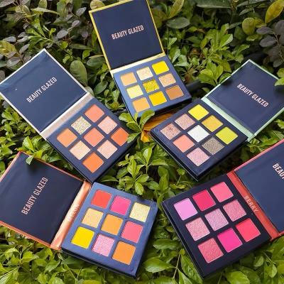 China Glitter Matte Eyeshadow Palette Long lasting Glitter Nude Pigment Eyeshadow Makeup Palette Cosmetics for sale