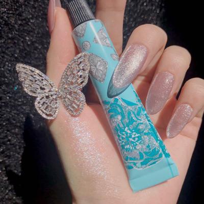 China Highlighter Liquid Gold Blue Palette Makeup Glow Contour Shimmer Powder Brighten Face Body Highlighter for sale