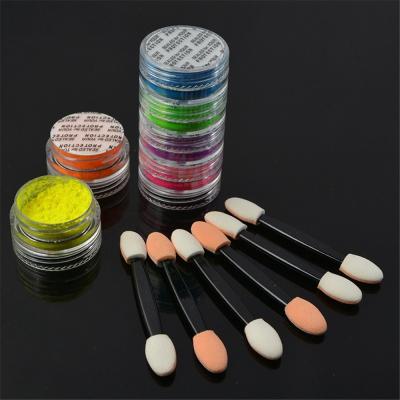 China Hot 6 colors Mix/set Neon Loose Powder Eyeshadow Pigment Matte Mineral Spangle Nail Powder Make Up Shimmer Shining Eye Shadow for sale