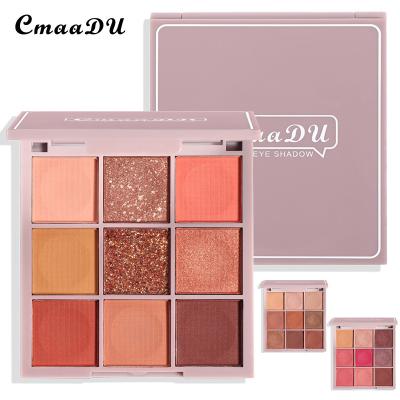 China New Super fire pumpkin 9 colors eyeshadow glitter pearlescent waterproof eyeshadow palette for sale