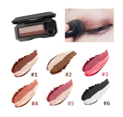 China Two-tone lazy glitter eyeshadow makeup palette waterproof glitter eyeshadow shimmer cosmetics for sale