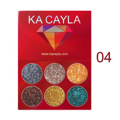 China New Product Make Up Dropshipping 5 Colors Diamond Glitter Sequined Eyeshadow Palette Matte Waterproof Make Up Pallets for sale