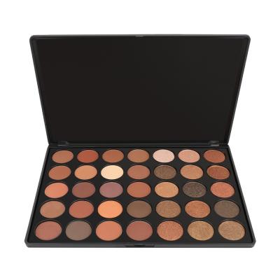 China 2021OEM custom eyeshadow palette high pigmented 35 Brown  Color cosmetics make up eyeshadow Palette for sale