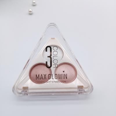 China New Product Make Up Eyeshadow Shimmer and Gillter contouring powder shadow and highlight for sale