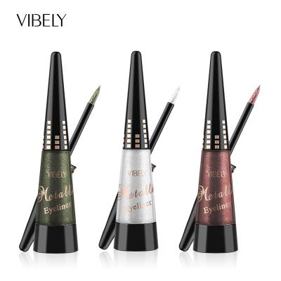 China New Hot sale metallic colored liquid shiny diamond eyeliner high pearlescent makeup pearlescent eyeliner for sale