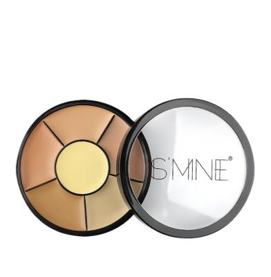 China 2021 Make Up  Professional Private Label 6 Colors Cosmetic Contour Face Cream Makeup Concealer Palette for sale
