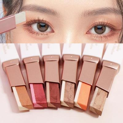 China New Product Double Color Eye Shadow Stick Shimmer Waterproof Easy to Wear Eye Shadow Makeup Stick for sale