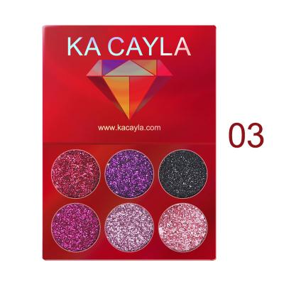 China New Product Make Up Dropshipping 5 Colors Diamond Glitter Sequined Eyeshadow Palette Matte Waterproof Make Up Pallets for sale