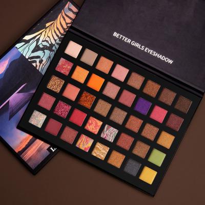 China Brand new 40-color matte eyeshadow palette eye makeup waterproof mineral powder pearlescent eye shadow makeup palette for sale