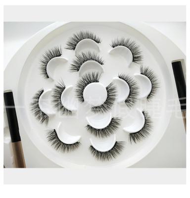 China Faux Eye Lashes Packaging Full Strip Lashes False Mink Eyelash With Magnetic Liquid Eyeliner Eyelashes Tweezer Set for sale