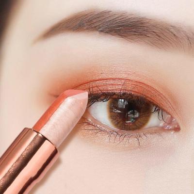 China New Private Label Makeup Glitter Shimmer Matte Double Color Lazy Eye Shadow Makeup Stick for sale