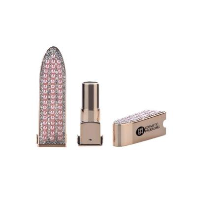 China Hot  cosmetic Luxury Shiny Empty Aluminum Shell rose gold empty lipstick tubes Lipstick Tube Container Lipstick Tube Packaging for sale