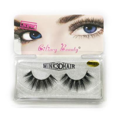 China OEM 3D Faux Mink Fake Eyelashes Vendors Fluffy Full Strip Silk Lashes 25mm 3D Mink Eyelashes for sale