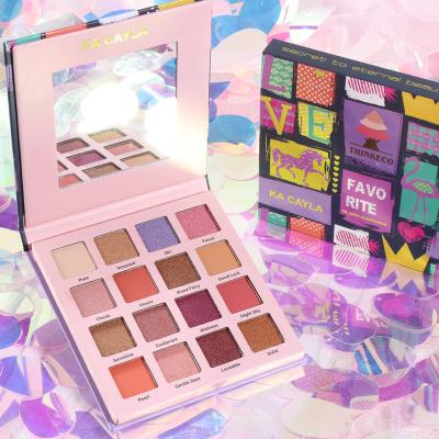 China Hot new style Fashion Design  eye shadow cosmetics glitter 16 colors private label makeup eyeshadow palette for sale