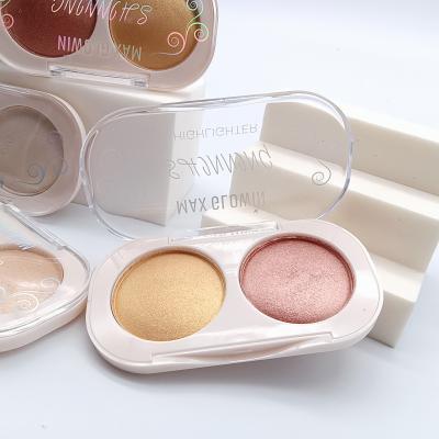 China Beautiful Blush Contour Highlight Palette 2 Color Contour Pressed Powder Contour for sale