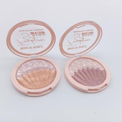 China Wonderful Private Label Single Box Professional Makeup Powder Baked Highlighter for sale