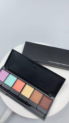 China Hot Selling  Professional Private Label 6 Colors Cosmetic Contour Face Cream Makeup Concealer Palette for sale