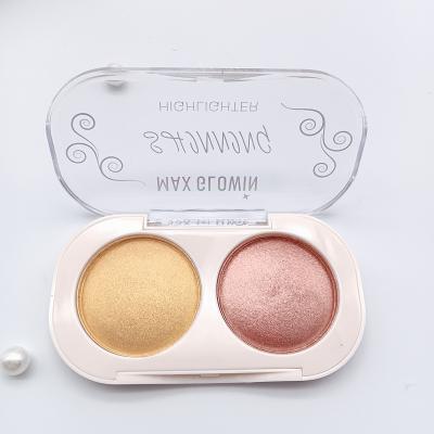 China Good Quality Blush Contour Highlight Palette 2 Color Contour Pressed Powder Contour for sale