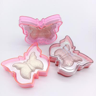 China NEW  Design  Wholesale Cosmetics Cosmetics Single Highlight Powder Butterfly Girls Makeup Highlighter for sale