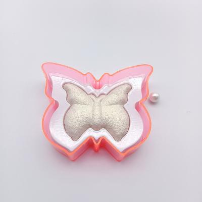 China New Make Up Wholesale Cosmetics Cosmetics Single Highlight Powder Butterfly Girls Makeup Highlighter for sale