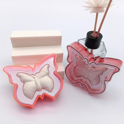 China Wholesale Cosmetics Cosmetics Single Highlight Powder Butterfly Girls Makeup Highlighter for sale