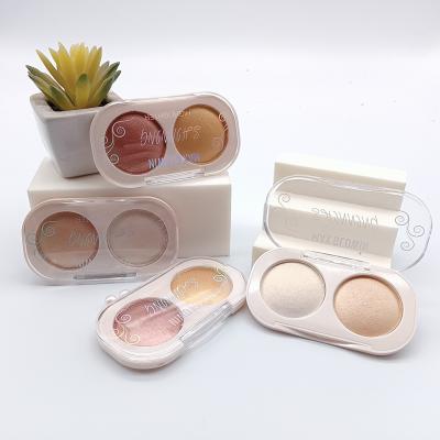 China Blush Contour Highlight Palette 2 Color Contour Pressed Powder Contour for sale
