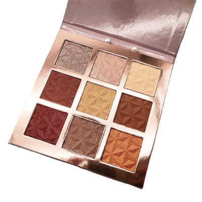 China Top Sale  9 Colors Make Up EyeShadow Pressed Powder Eyeshadow Pearl Powder Highlights Eye Shadow Plate for sale