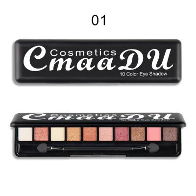 China 2021 new arrival professional long lasting makeup glitter 10-color eyeshadow palette for sale
