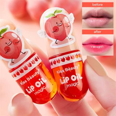 China Moisturizing Color Changing Liquid Lipsticks Hydrating Natural Lip Gloss Long Lasting Peach Nutrition Lip Oil Beauty Makeup for sale
