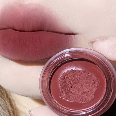 China 3 Colors Mousse Matte Canned Lip Mud Velvet Lipstick Lip Gloss Long Lasting Lip Glaze for sale