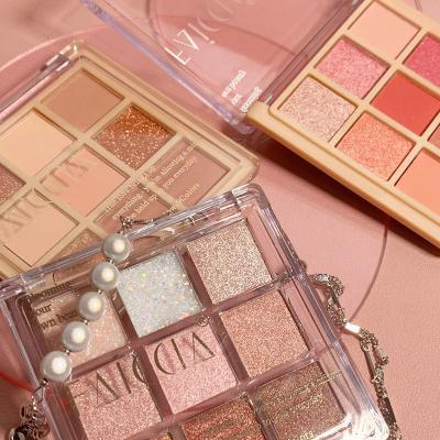China Transparent Candy Color 9 color Make Up Eyeshadow Palette Custom logo for sale