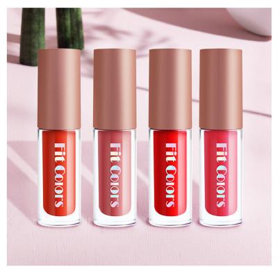 China New Mini Lip Glaze Set Cosmetics Long Lasting Moisturizing Natural Colorful Matte Velvet Lip Gloss Set for sale