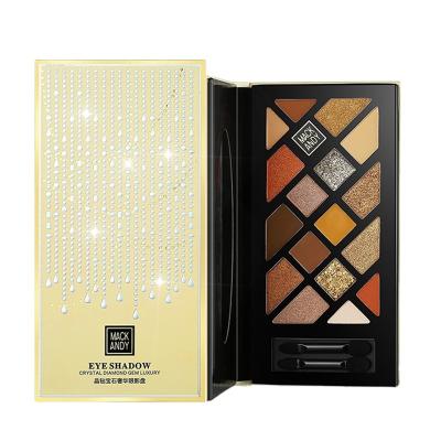 China high-quality Diamond gemstone luxury 17 color eye shadow palette pearly matte shining glitter multi color eye shadow for sale