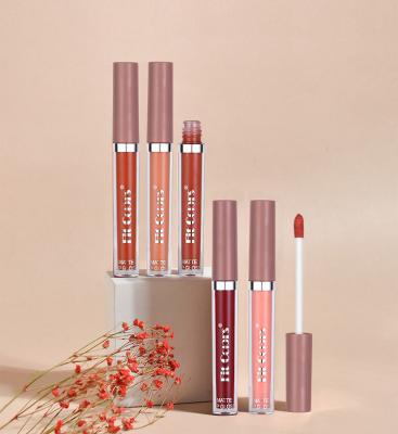 China New Natural Matte Lip Gloss Sexy Nude Liquid Lipstick Waterproof Lip Gloss Set for sale