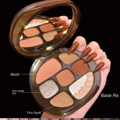China New Make Up Private Label  Cheap Colorful 7 Colors Artist Eyeshadow Palette Glitter Eye Shadow Pigmented Makeup for sale