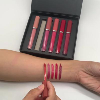 China Hot Low MOQ Lip Glaze Set Non-stick Cup Liquid Lipstick Good Quality Lipstick Set for sale