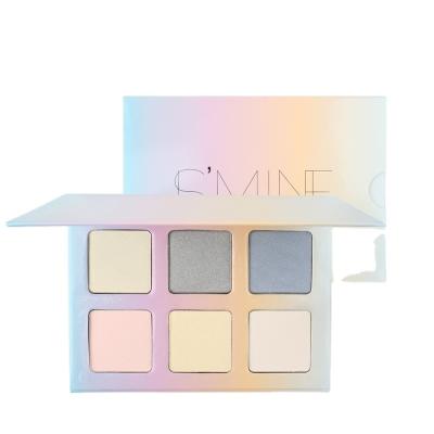China 2021 New Best Design Dropshipping 6 color highlighter cosmetic girls makeup bright naturally high pigment waterproof highlighter for sale