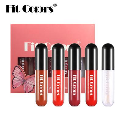 China New Romantic Beauty Cartoon Lip Gloss Mirror Surface Tint Long Lasting Moisturizing Non-stick Cup Lip Glaze for sale