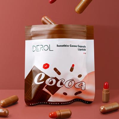 China New 10 Colors Lipstick Waterproof Long Lasting Chocolate Capsule Lipstick Mental Matte Lip Gloss Lip Tint Red Lip Makeup for sale