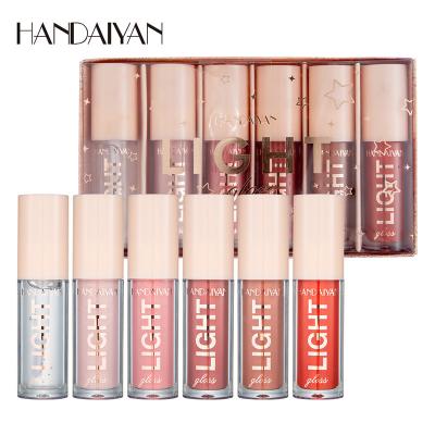 China New 6 Velvet Moisturizing Waterproof Long Lasting Lipgloss Set Mirror Gloss Lip Glaze Set for sale