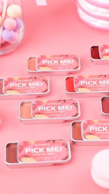 China New 3 IN 1 Lipstick Blush For Face Eyeshadow Lightweight Matte Lip Tint Natural Face Blush for sale