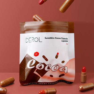 China 10 Colors Lipstick Waterproof Long Lasting Chocolate Capsule Lipstick Mental Matte Lip Gloss Lip Tint Red Lip Makeup for sale